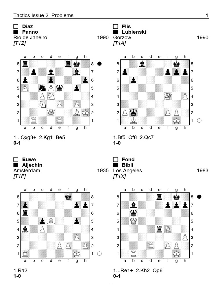 Chess Tactics Problems Compilation | PDF | Chess