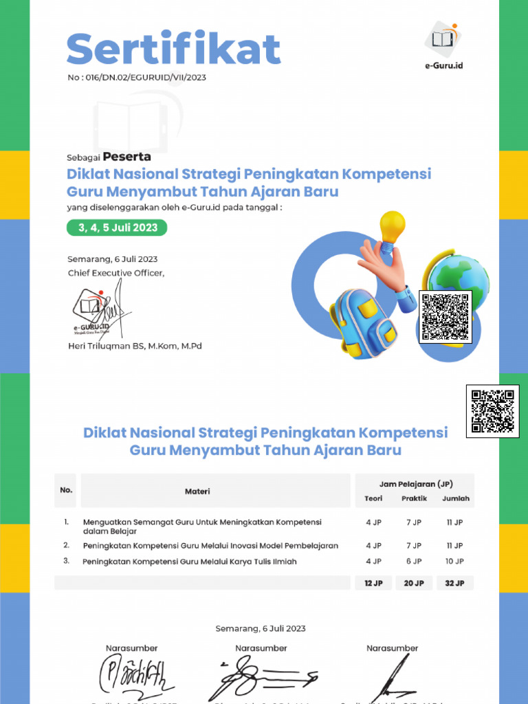 Sertifikat - AGUS SUPRIYADI S.PD - SD. | PDF