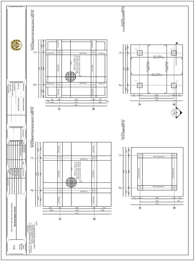 Guard Tower Structural Drawings | PDF | Composite Material | Building ...
