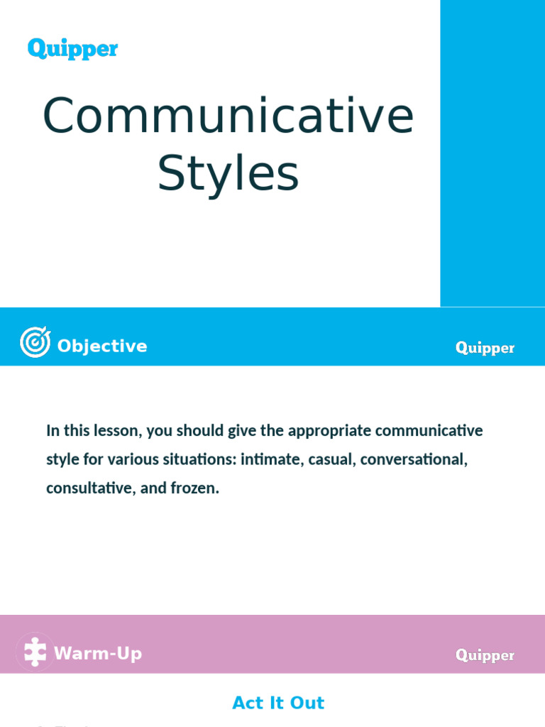 9 Communicative Styles | PDF | Linguistics | Human Communication