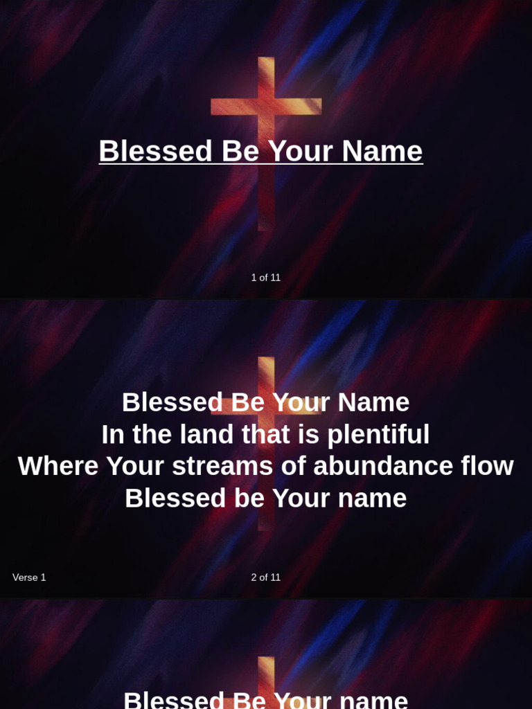 Blessed Be Your Name | PDF