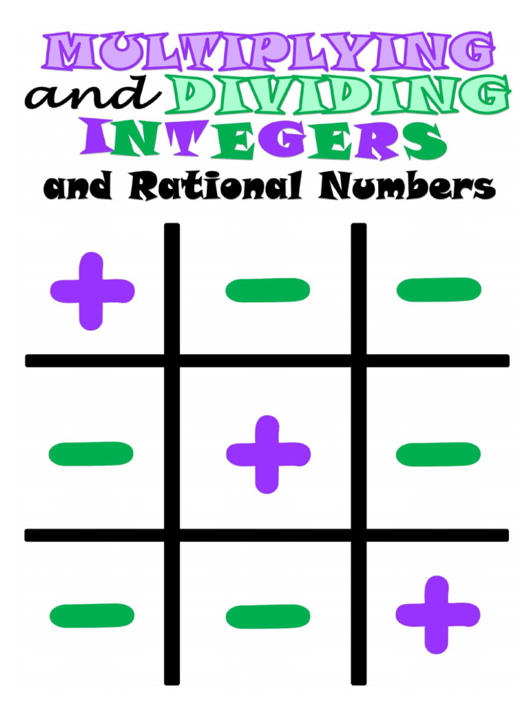 Multiply and Divide Integers | PDF