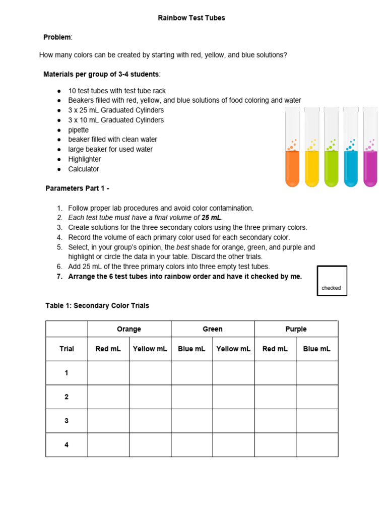 Copy of 2022 Rainbow Test Tubes | PDF | Color