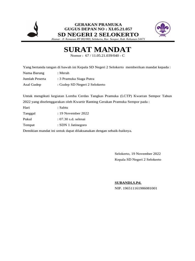 Administrasi LCTP ELA | PDF