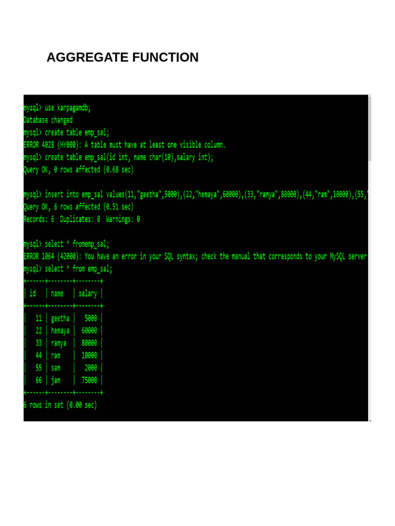 Program 3 (1) Aggregate Query Theory | PDF | Technology & Engineering