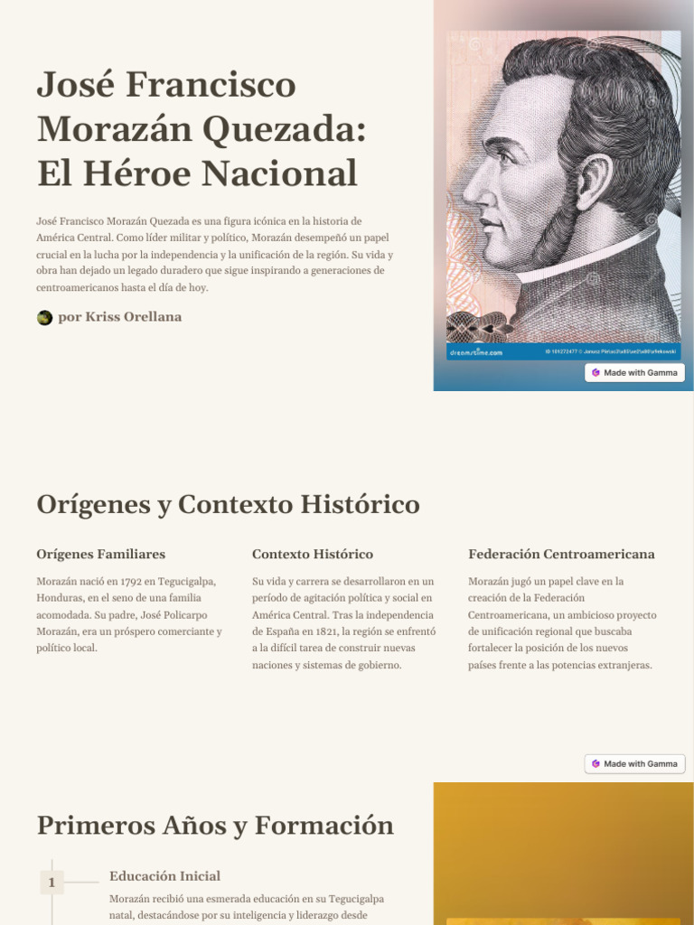 Jose Francisco Morazan Quezada El Heroe Nacional | PDF | Centroamérica