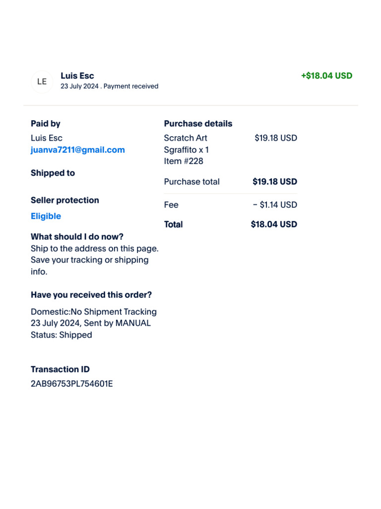 PayPal - Transaction Details 1 | PDF
