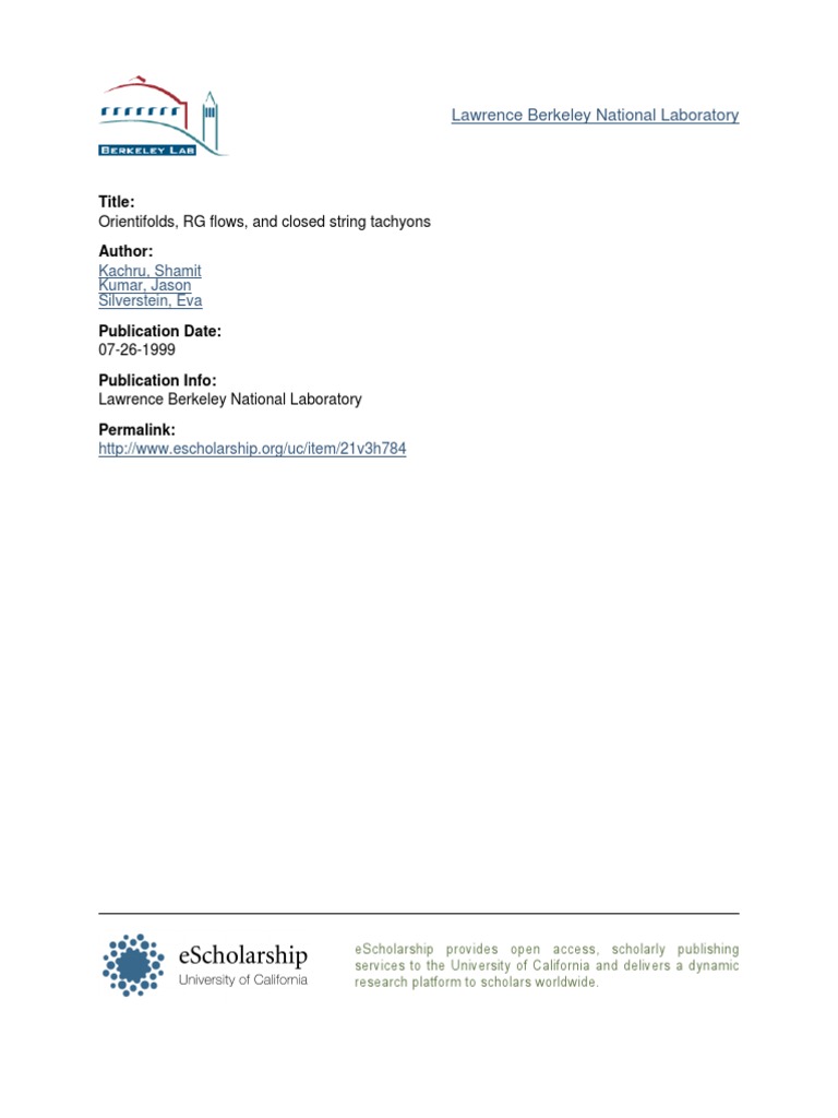 Shamit Kachru, Jason Kumar and Eva Silverstein - Orientifolds, RG Flows ...