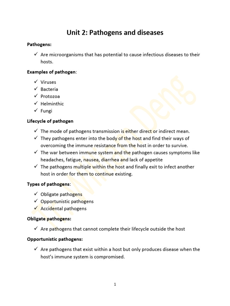 S.3 Note Unit 3 Edit 4 Final Note Accumulation | PDF | Pathogen | Virus