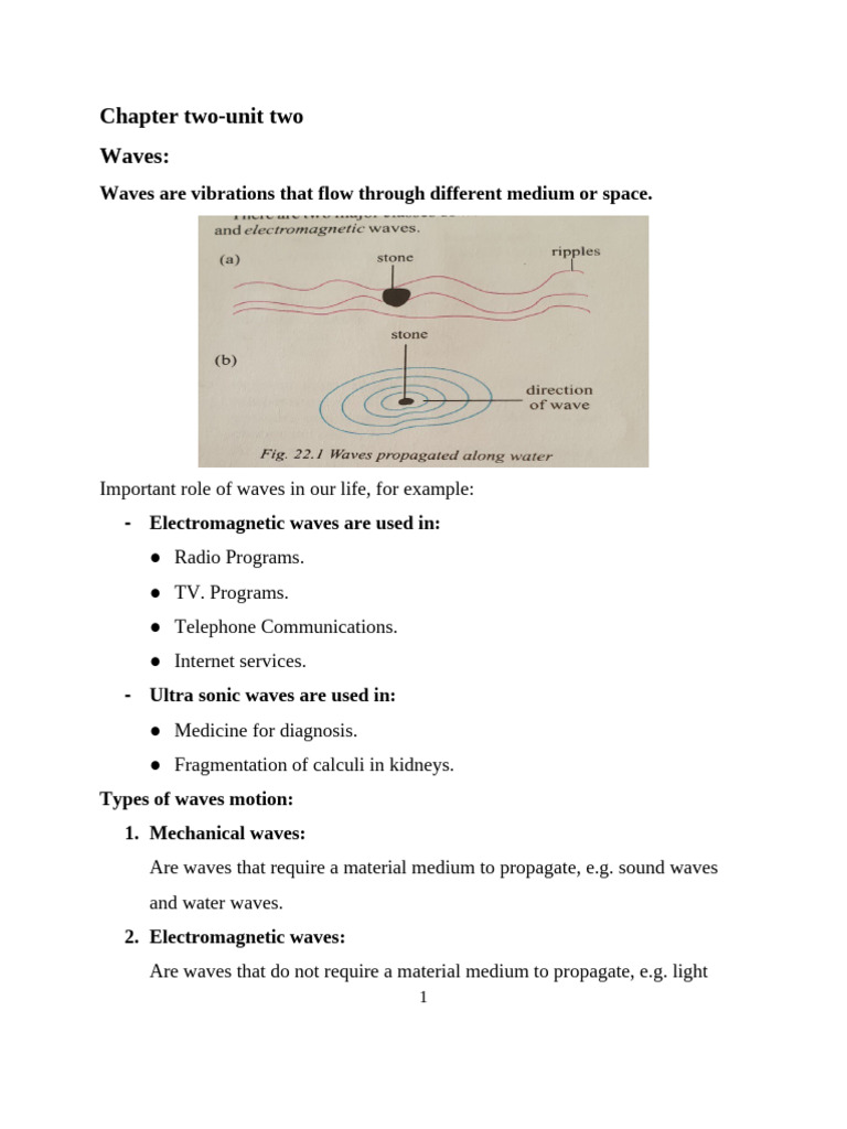 Chapter Two Waves | PDF | Waves | Wavelength