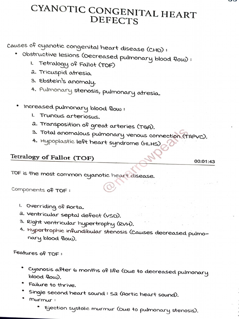 Cyanotic Heart Disease Theory | PDF | Heart | Congenital Heart Defect