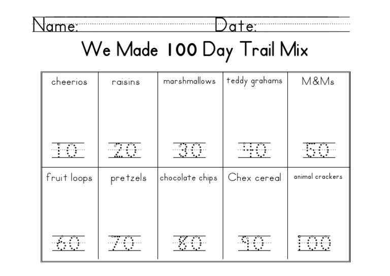 100 Day Trail Mix v6 | PDF