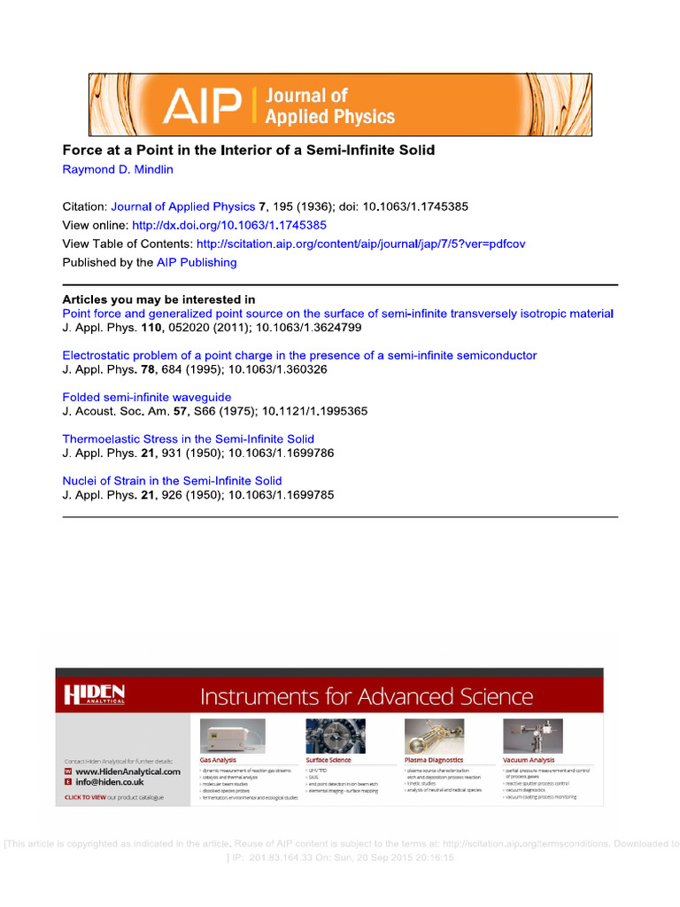 Mindlin 1936 | PDF