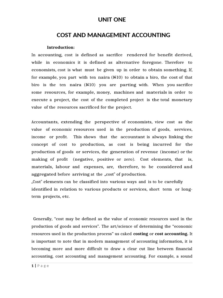 Cost and Management Accounting | PDF | Cost Accounting | Financial ...