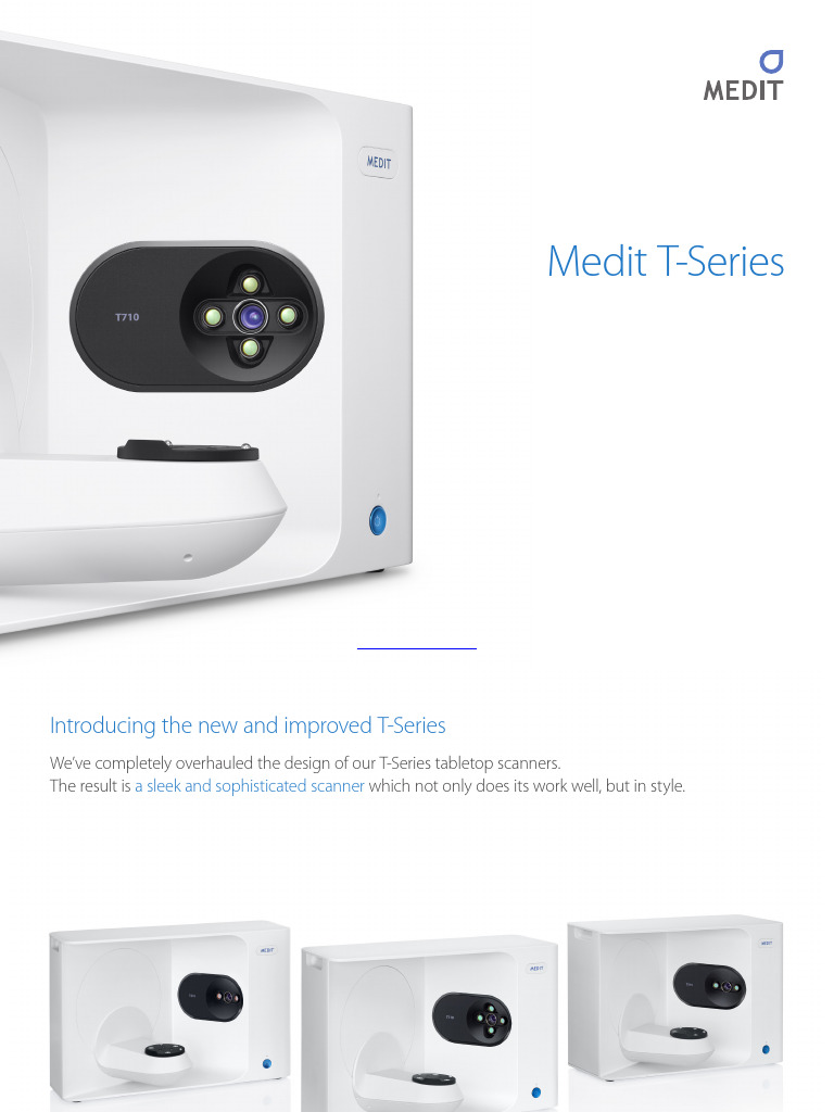 Medit T Series Brochure Eng | PDF | Image Scanner | Accuracy And Precision