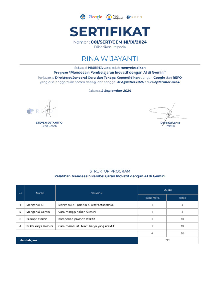 Sertifikat Rina | PDF