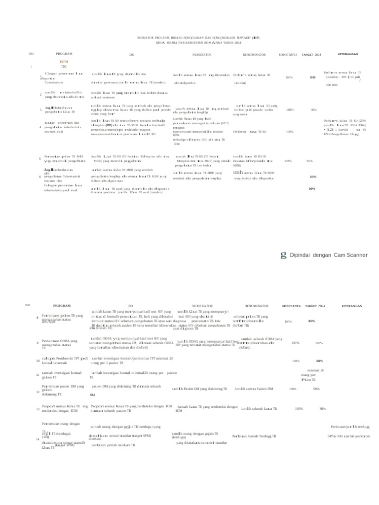 Indikator Program P2P 2024 | PDF