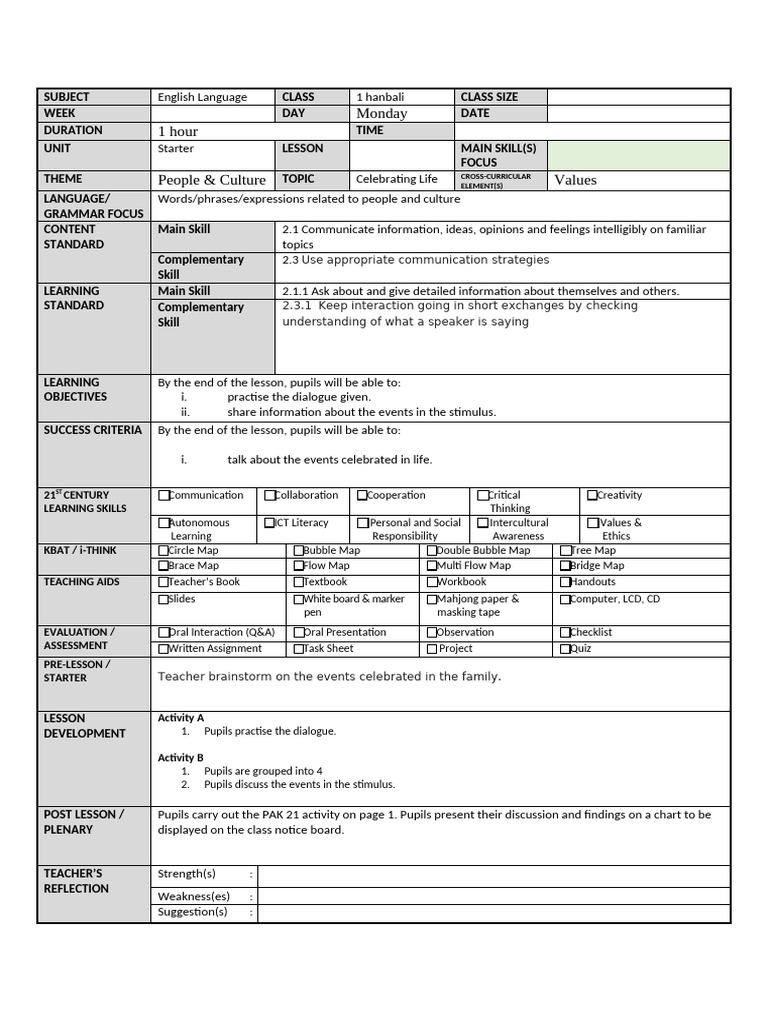 Week 2 Form 1 | PDF | Educational Technology | Communication