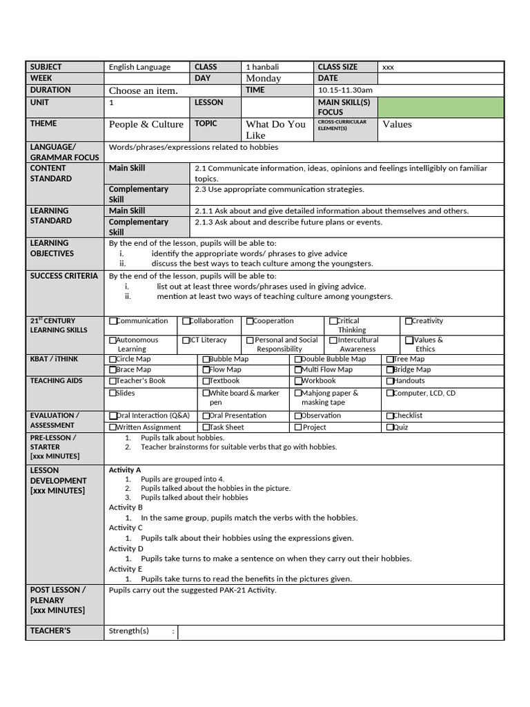 WEEK 3 FORM 1 | PDF | Educational Technology | Communication