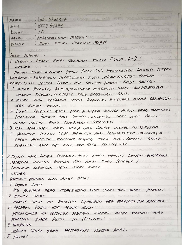 Tugas Tutorial 2 Ket Menulis | PDF