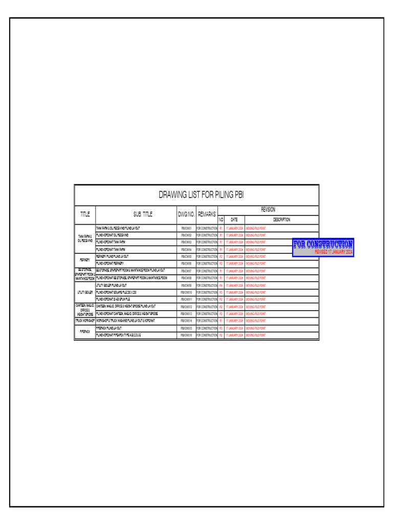 #Drawing List | PDF | Petroleum Industry | Petroleum