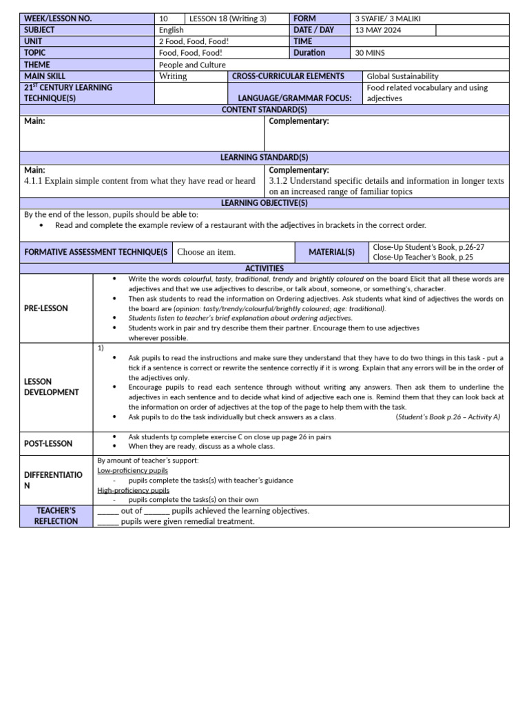 Week 10 Form 3 | PDF | Cognitive Science | Human Communication