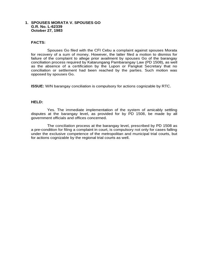 Adr Case Digest | PDF | Arbitration | Complaint