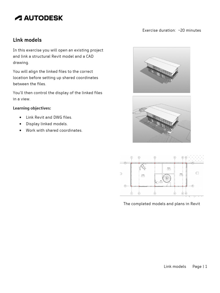 Linking Revit Models Exercise Guide | PDF | Autodesk Revit | Computer ...