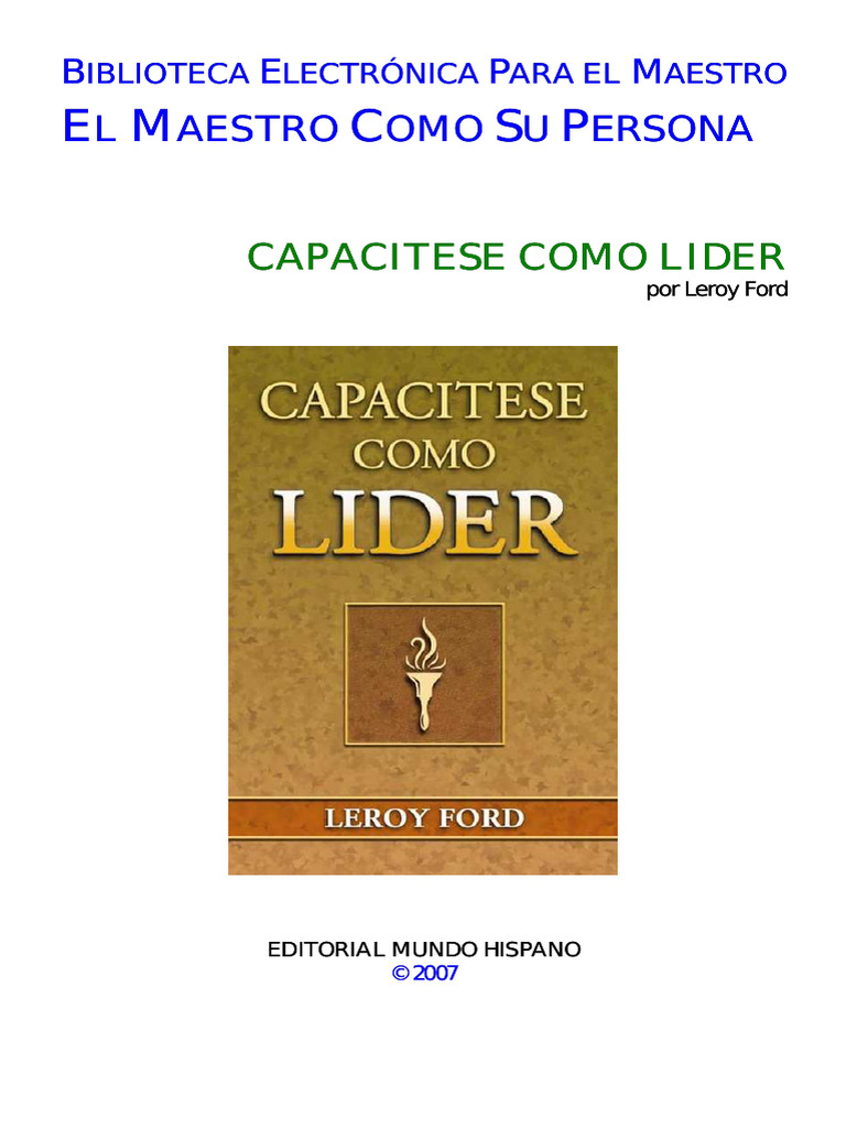 LeRoy Ford - Capacítese Como Líder | PDF | Aprendizaje | Evaluación