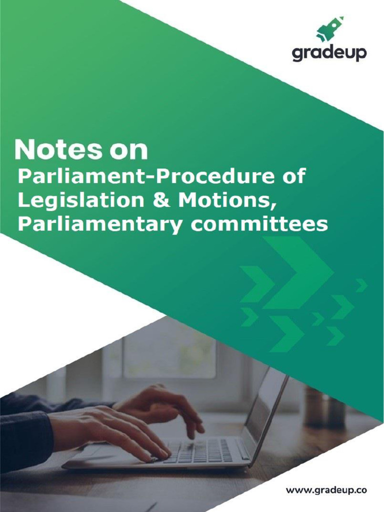 Parliament Procedure of Legislation Motions Parliamentary Committees ...