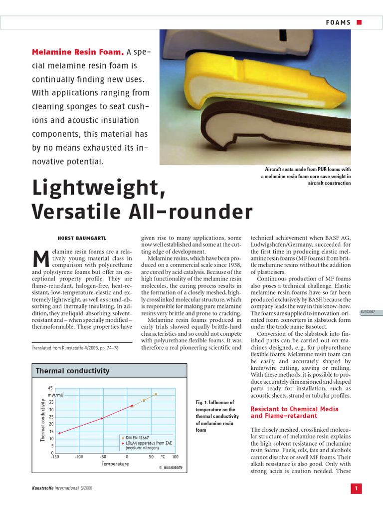 Melamine Resin Foam - Lightweight, Versatile All-Rounder | PDF ...