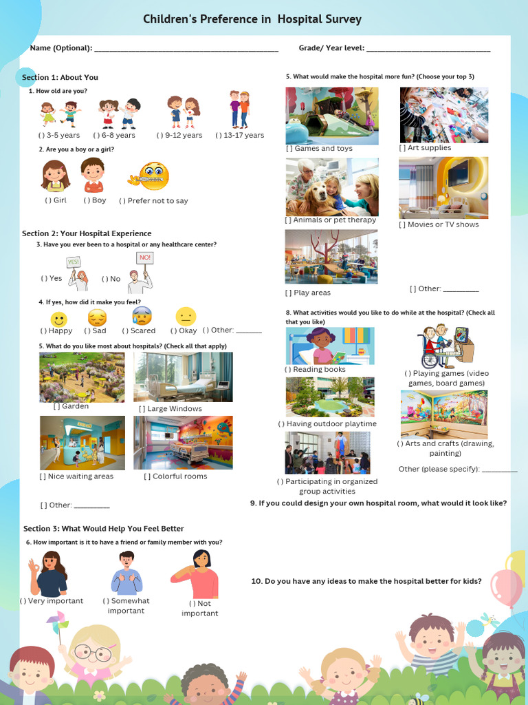 Children's Hospital Experience Survey | PDF | Health Care