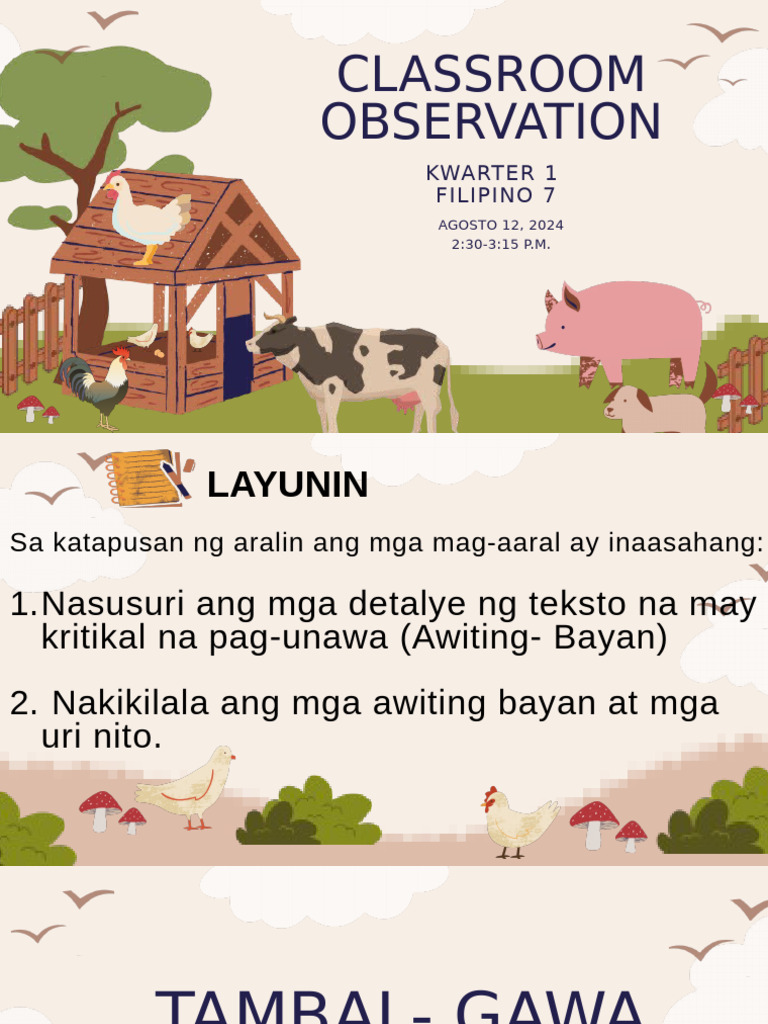 Filipino 7 - Awiting Bayan | PDF