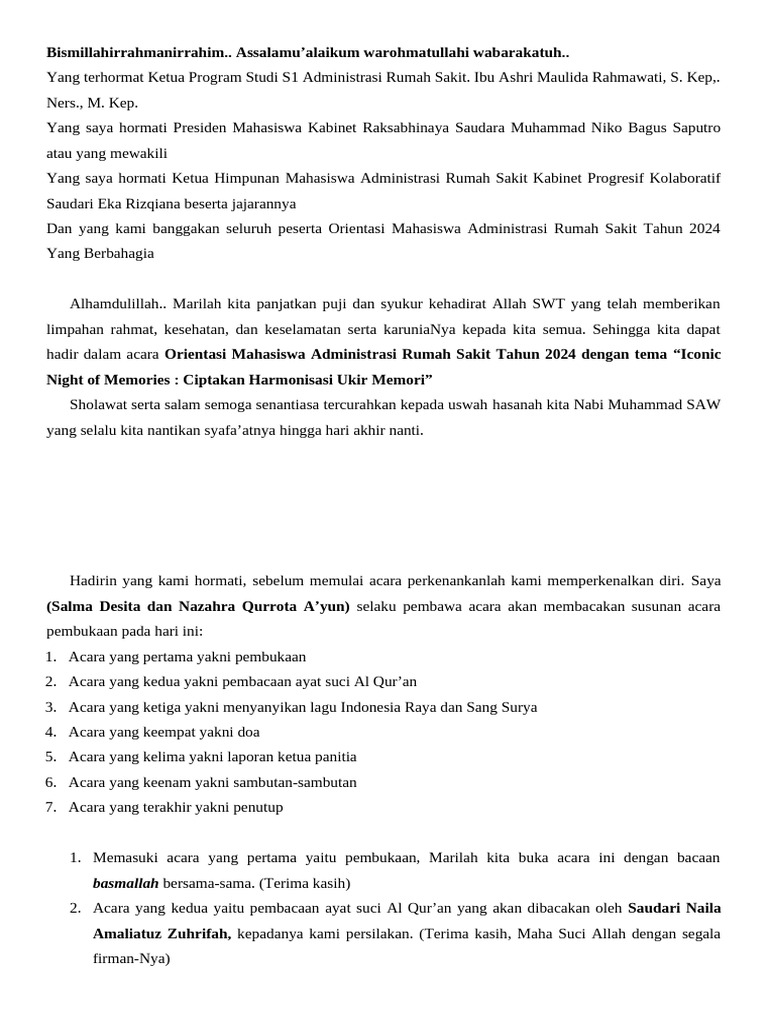 FIX - Teks MC Omah ARS | PDF | Agama & Spiritualitas