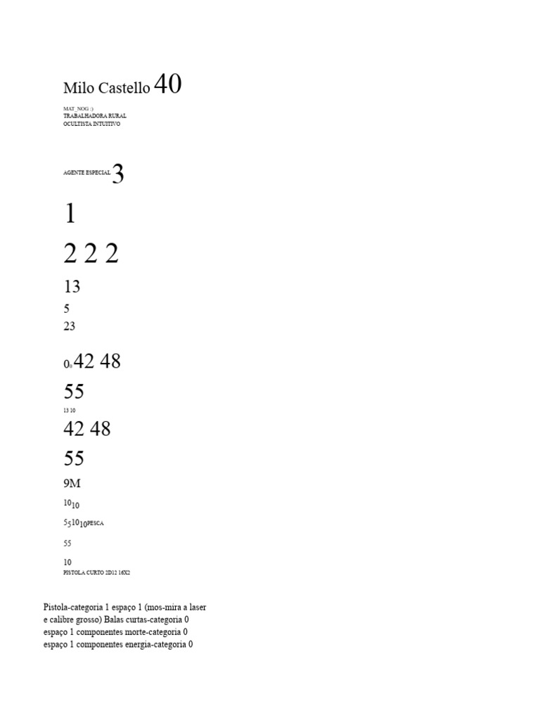 Ficha_Milo_Castello | PDF