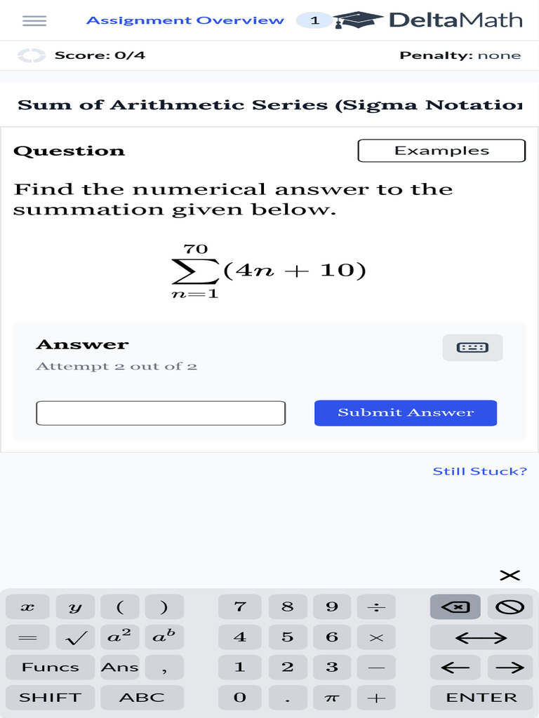 DeltaMath Student Application 8 | PDF