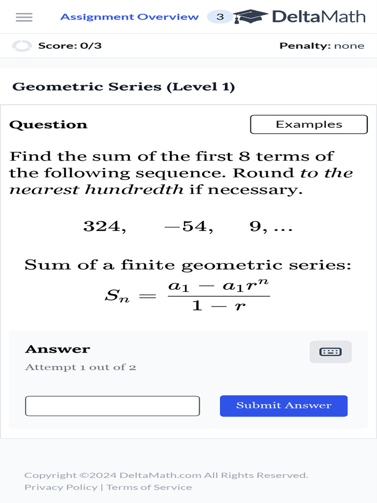 DeltaMath Student Application 9 | PDF