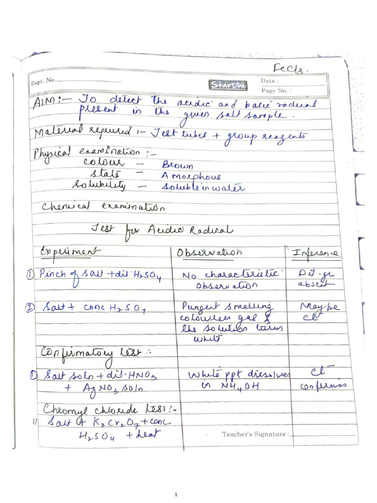 Ferric Chloride (FeCl3) | PDF