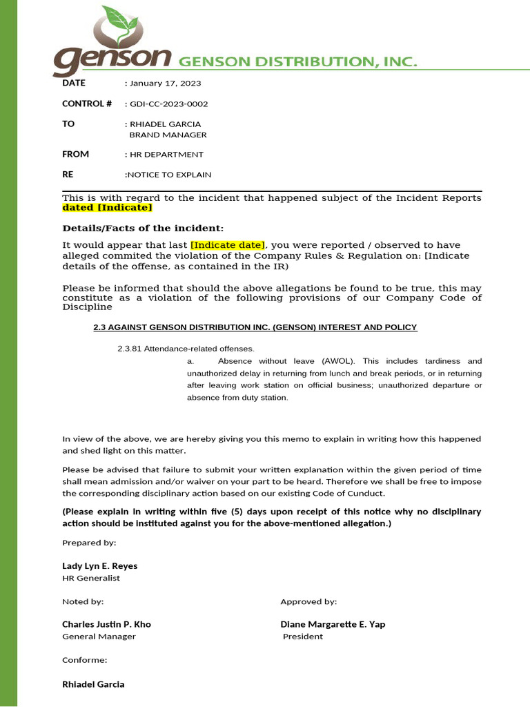 Memo - Gdi - CC - 2022 - 117.-Rhia Garcia - Nte | PDF