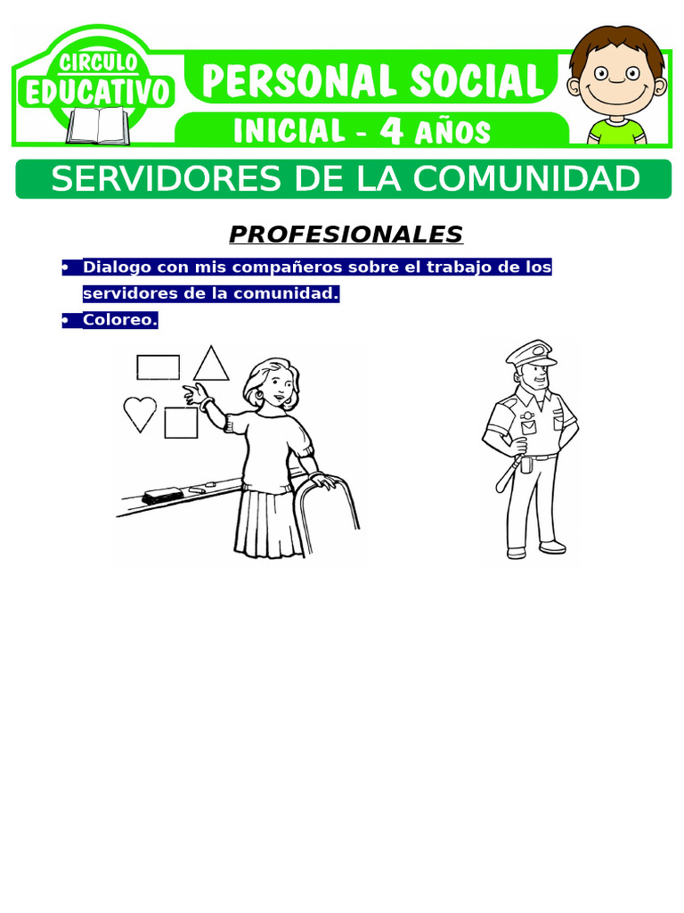 Servidores de La Comunidad para Ninos de Cuatro Anos | PDF ...