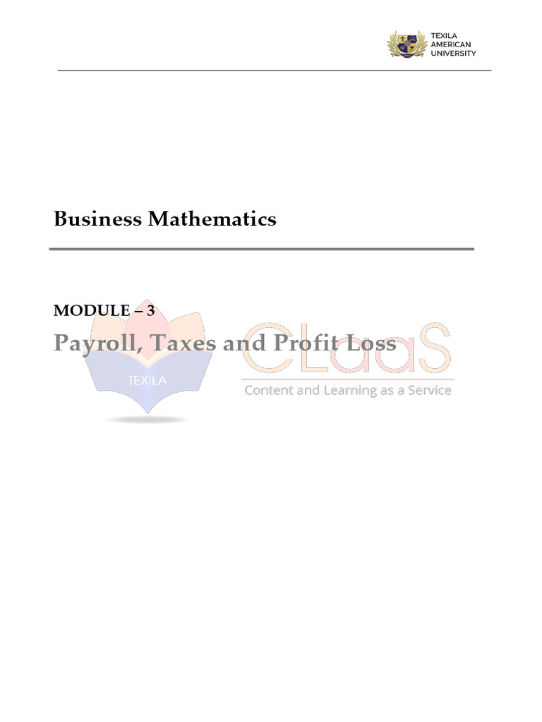 BM Unit 3.1 | PDF | Payroll | Payroll Tax