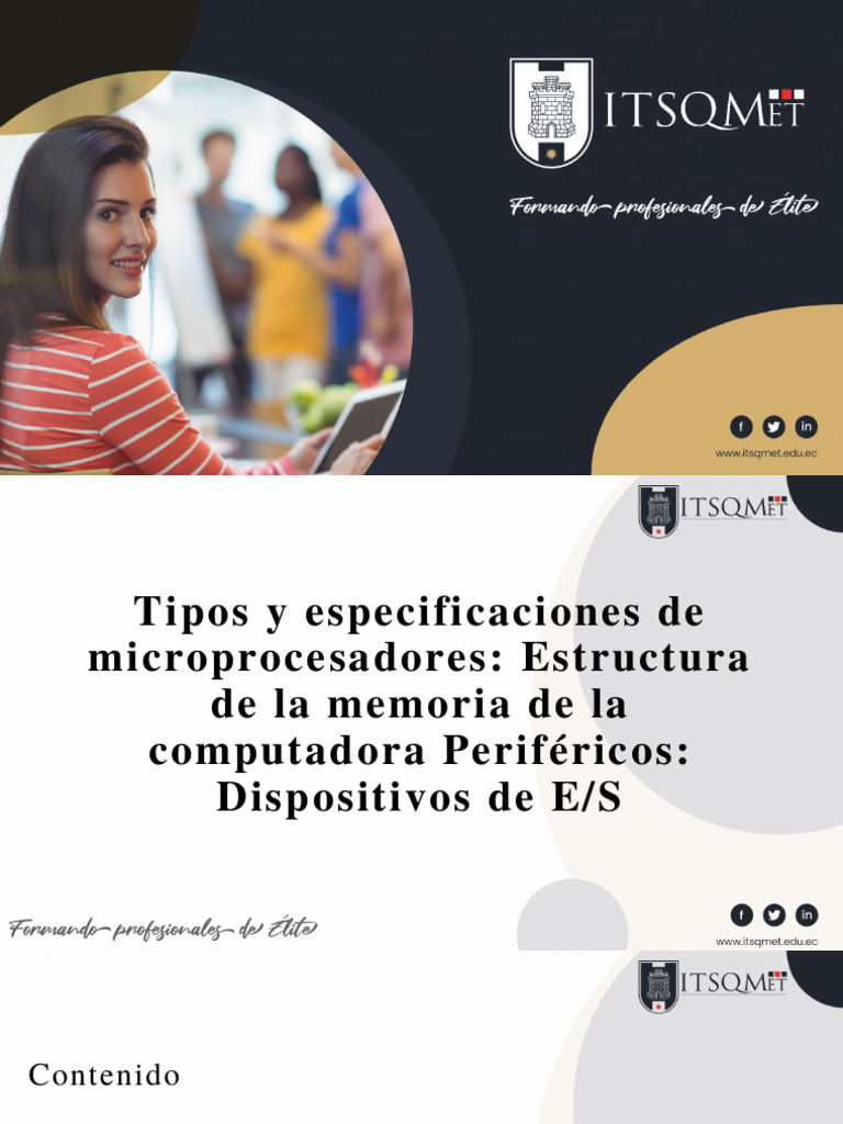 Tipos y Especificaciones de Microprocesadores Estructura de La Memoria de La Computadora ...