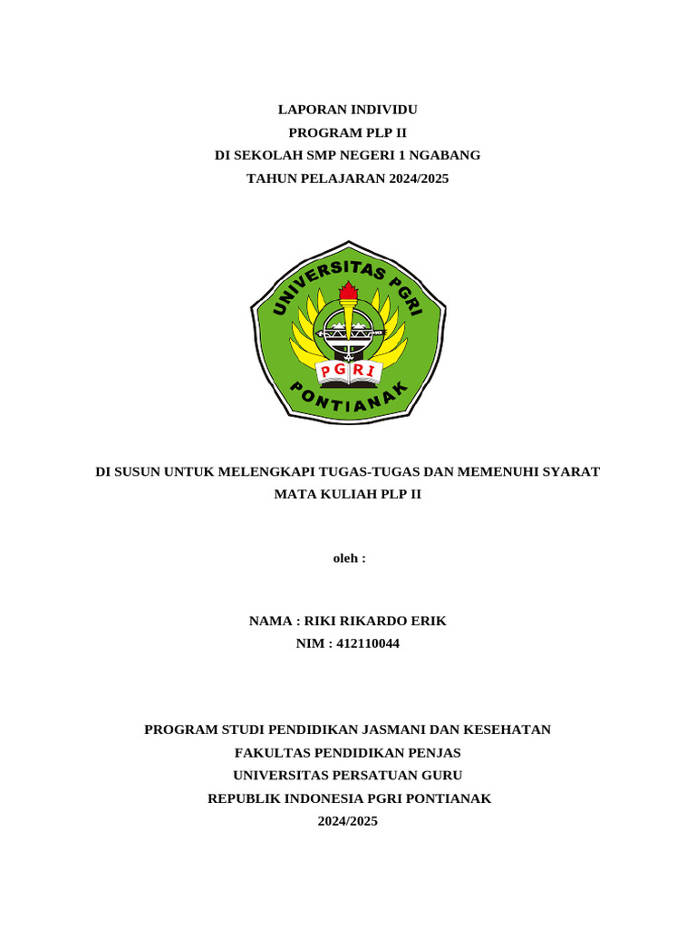 Laporan Individu PLP 2 | PDF