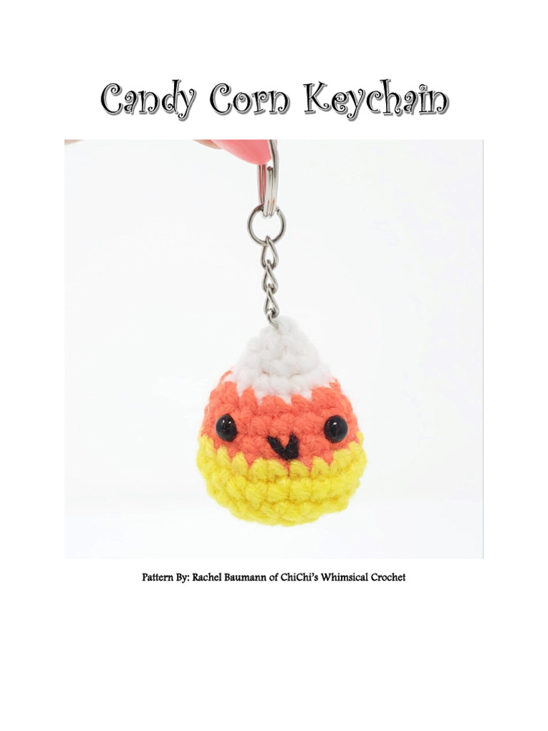 Candy Corn Keychain Pattern | PDF