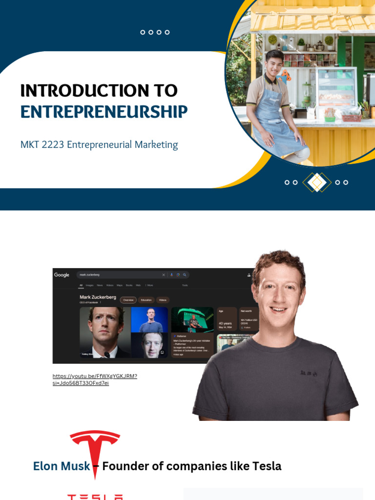 Introduction To Entrepreneurship | PDF | Entrepreneurship | Business Plan