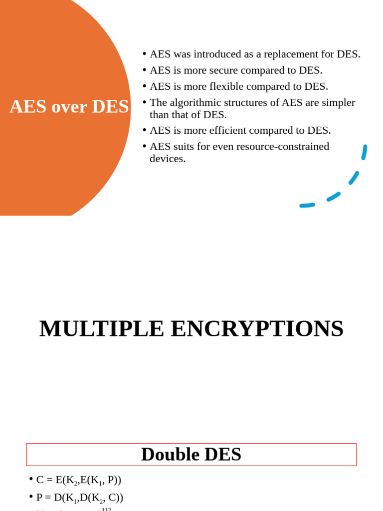 AES vs DES: Security and Efficiency Comparison | PDF | Secure ...
