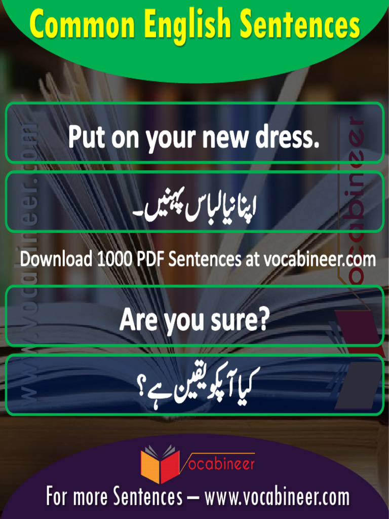 Common English Sentences Collection | PDF