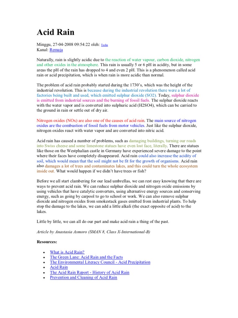 Acid Rain | PDF