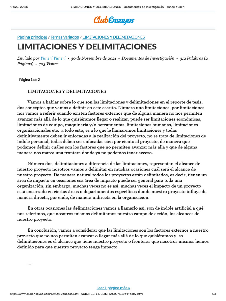 LIMITACIONES Y DELIMITACIONES - Diferencias | PDF | Propiedad
