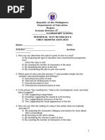 Grade 4 Periodical Test Matatag Science 4 - Q4 | PDF | Sun | Cloud